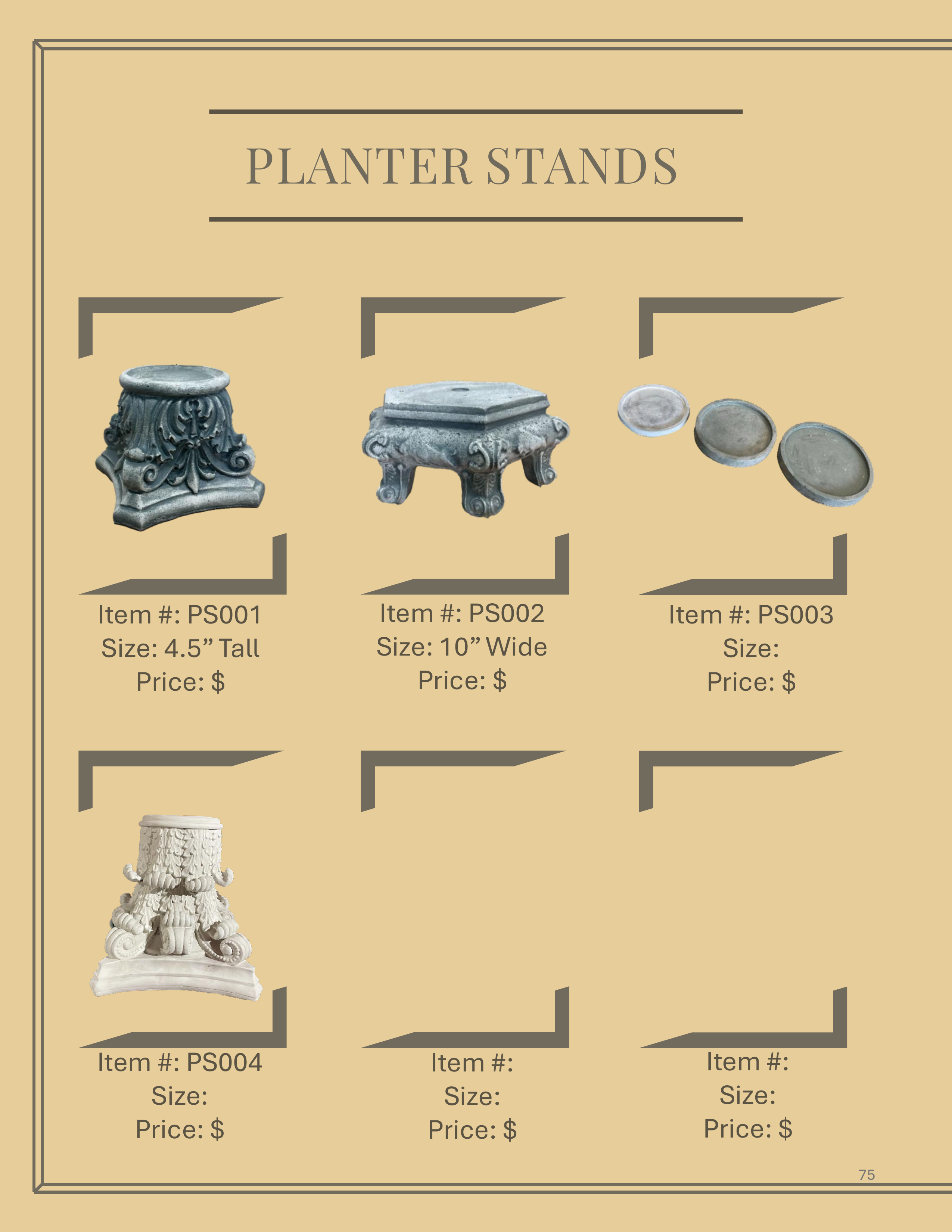Concrete Planter Stands | Flora Home & Gardens